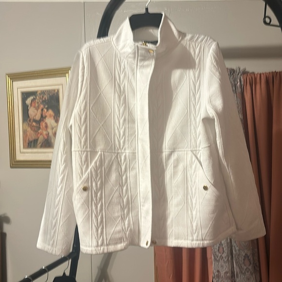 laurel grey | Jackets & Coats | Laurel Grey White Large Popped Pattern ...